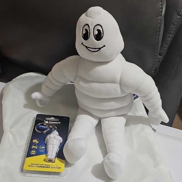 Michelin | Other | Michelin White Plush Toy With Keychain Digital Tire ...